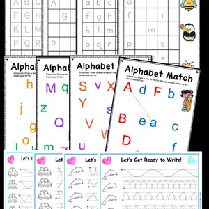 Alphabet Practice Worksheets - Etsy