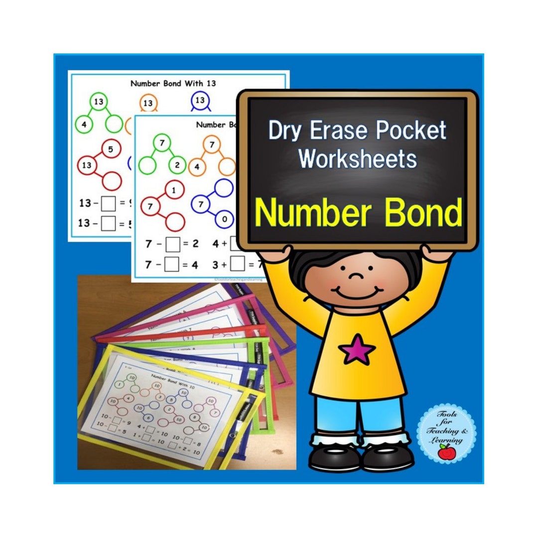 Dry-erase Pocket Worksheets -number Bond With Addition/subtraction ...