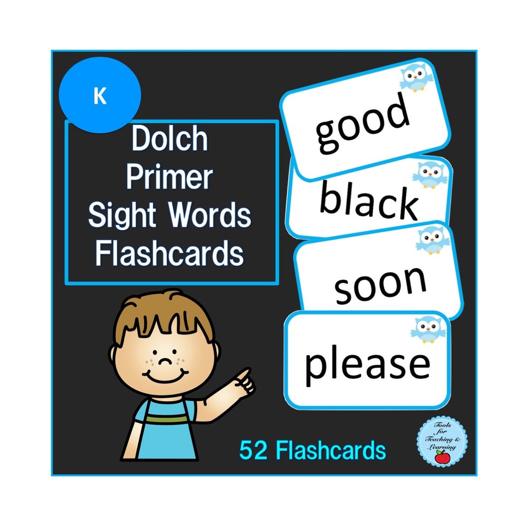 Dolch Primer Sight Words Flashcards - Etsy