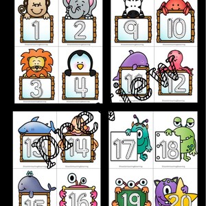 Numbers 1-20 Flashcards and Worksheets - Etsy