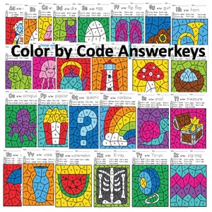 Alphabet Color by Code Worksheets - Etsy