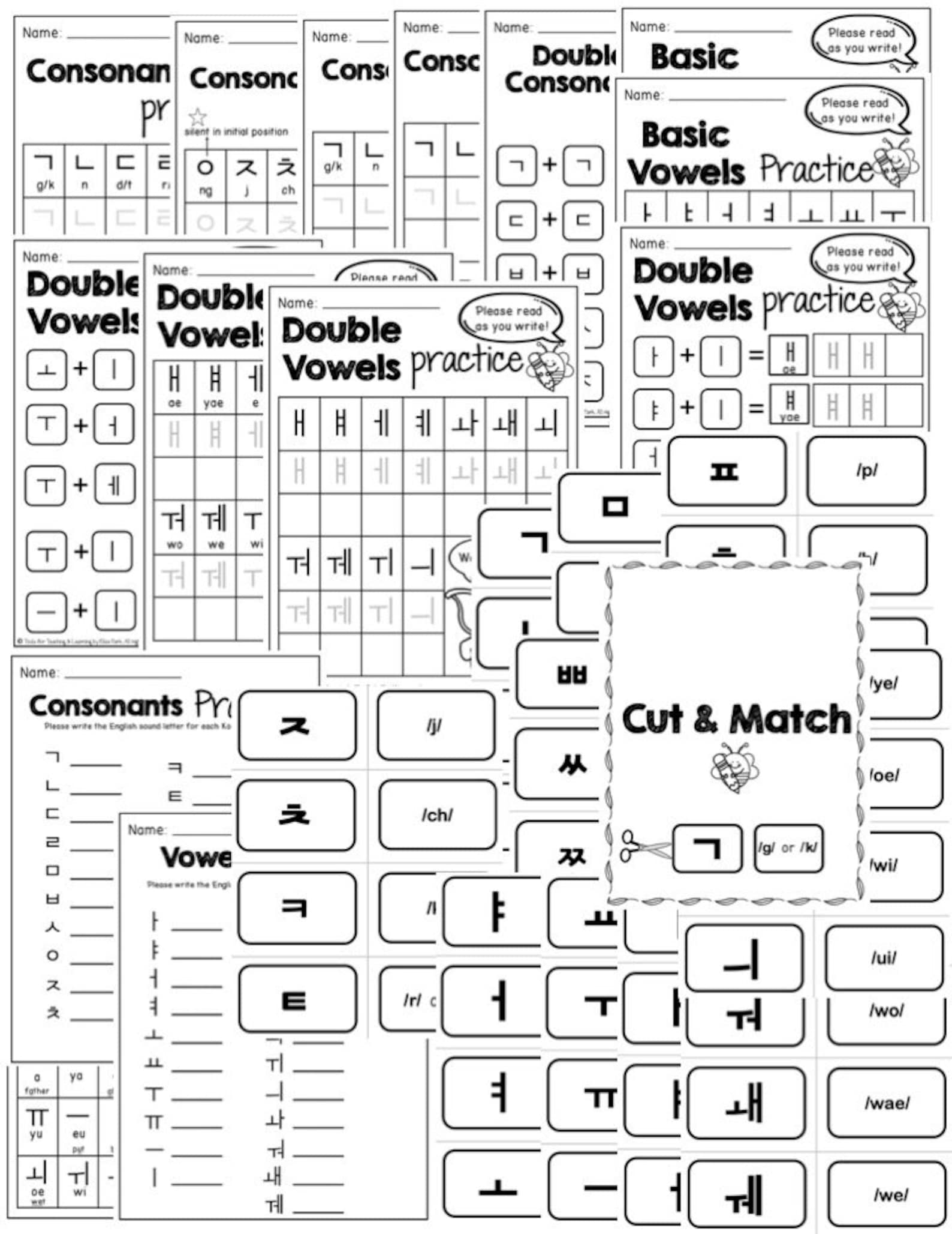 Korean Language Practice Workbook I (hangul I) - Etsy
