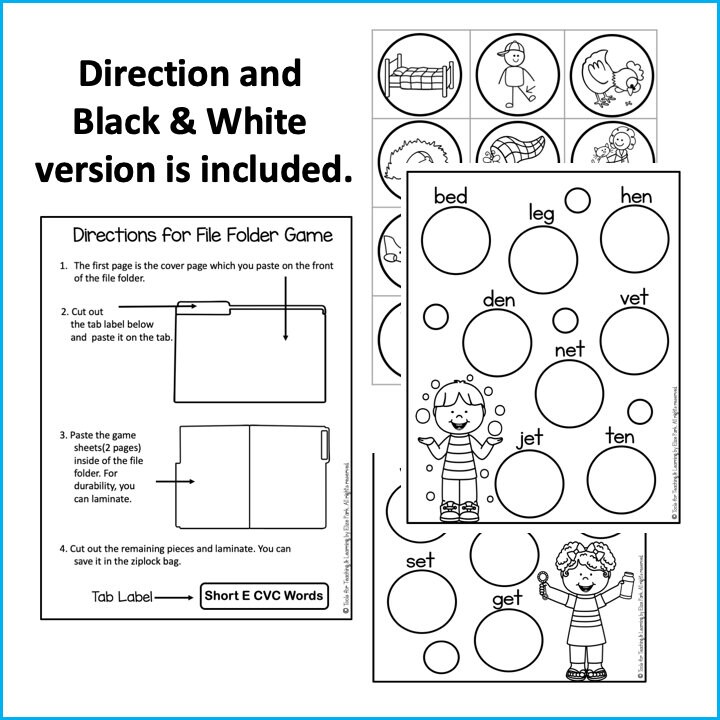 Short E CVC Words - Etsy