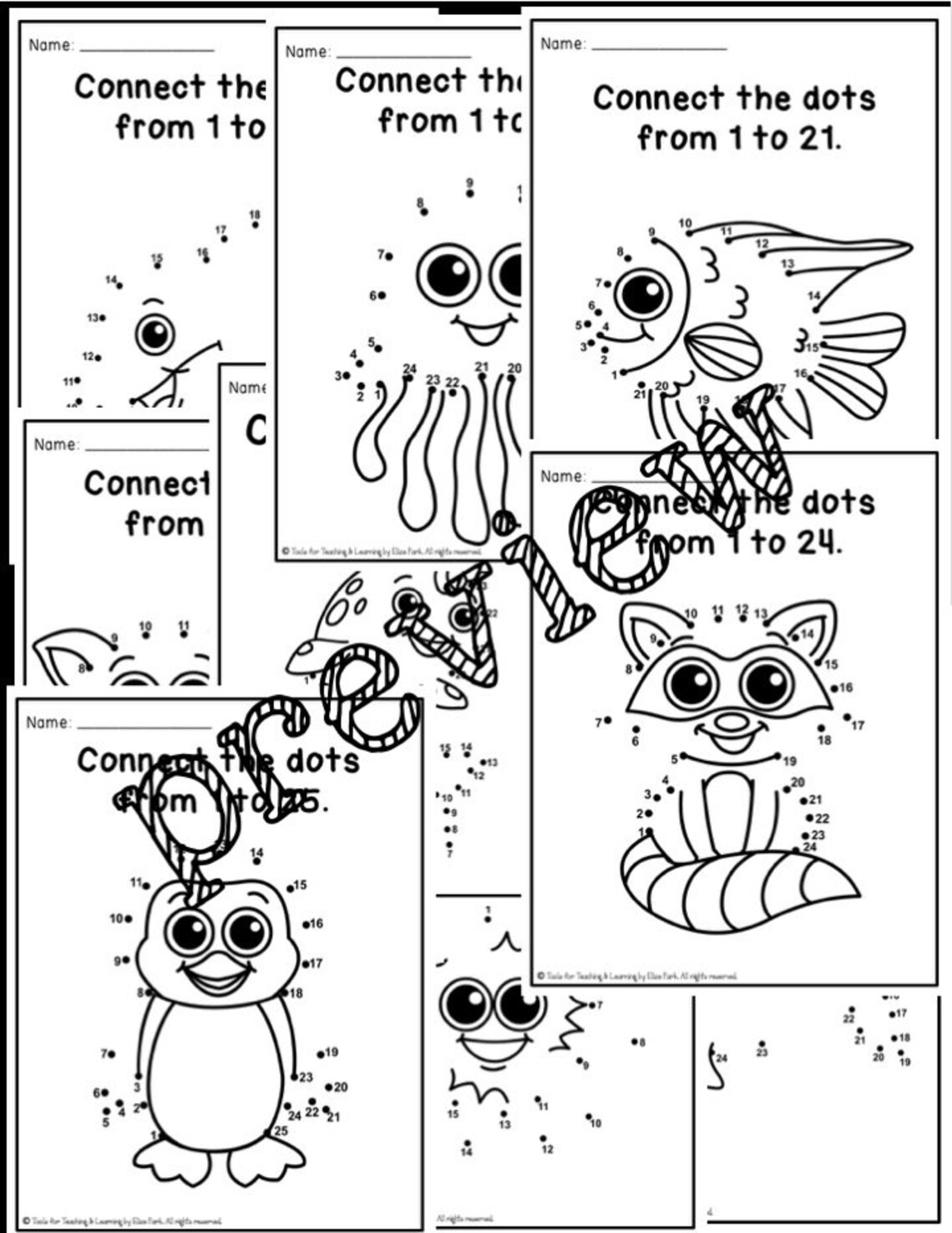 Numbers 1-20 Flashcards and Worksheets - Etsy