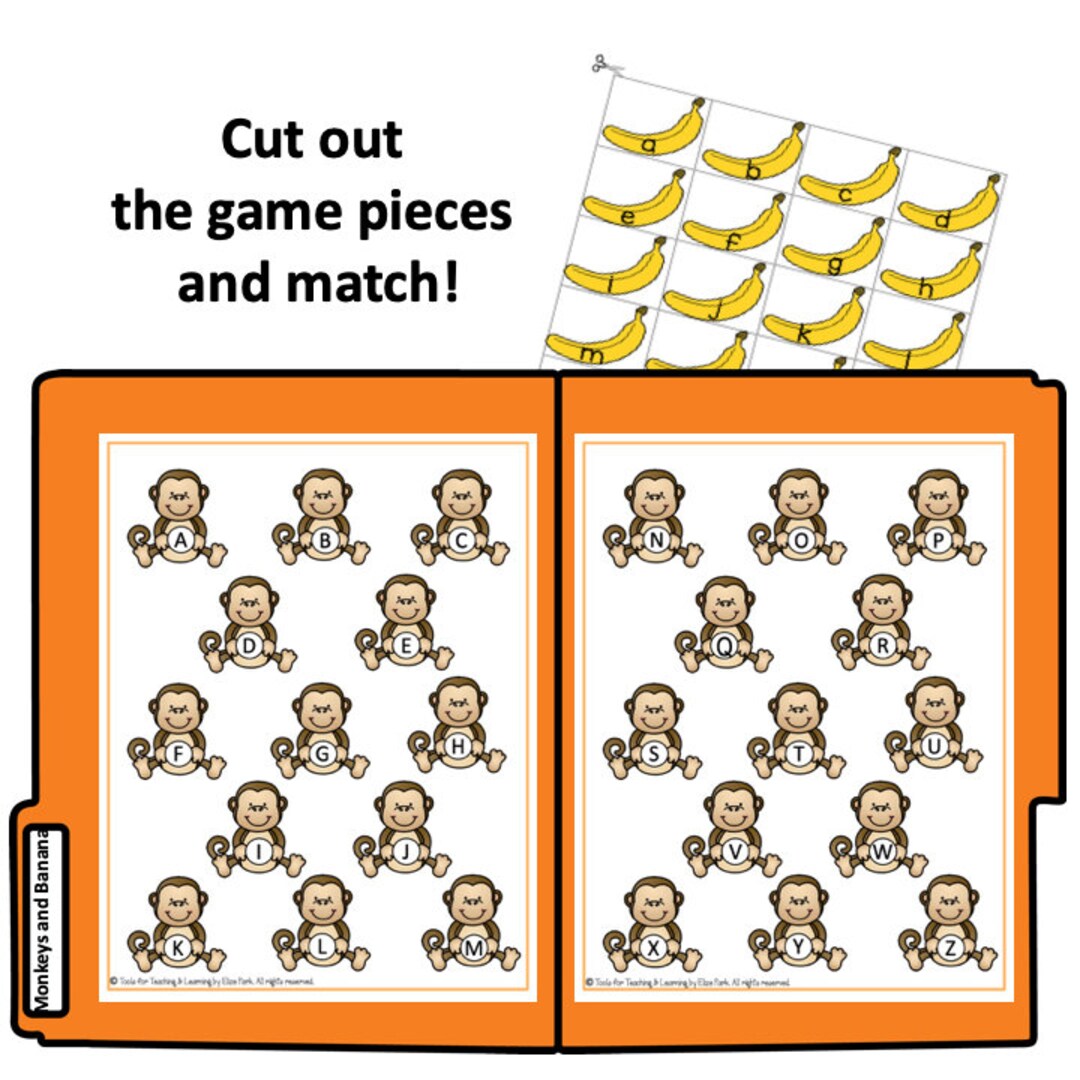 Monkey and Banana Letters - Etsy