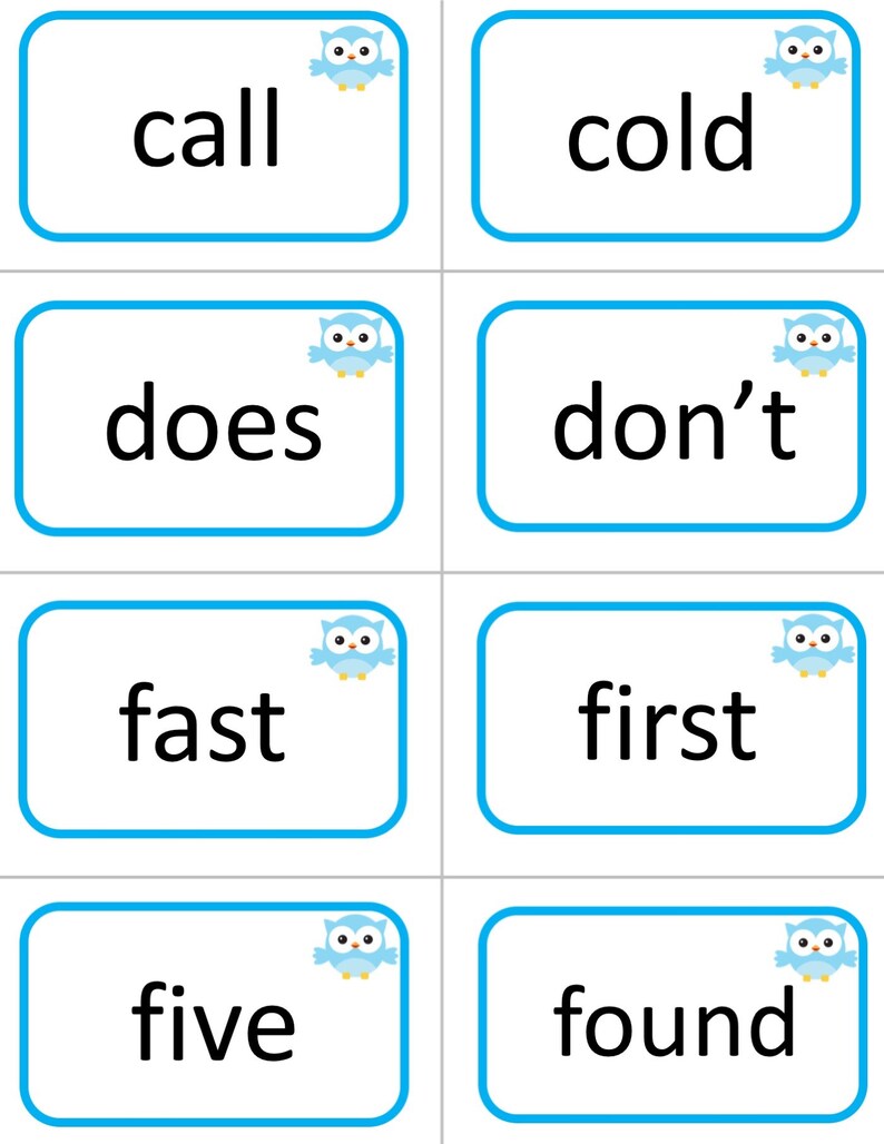 Dolch Grade 2 Sight Words Flashcards - Etsy