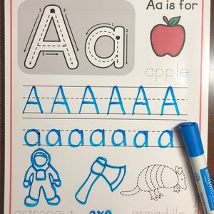 Alphabet Practice Worksheets - Etsy