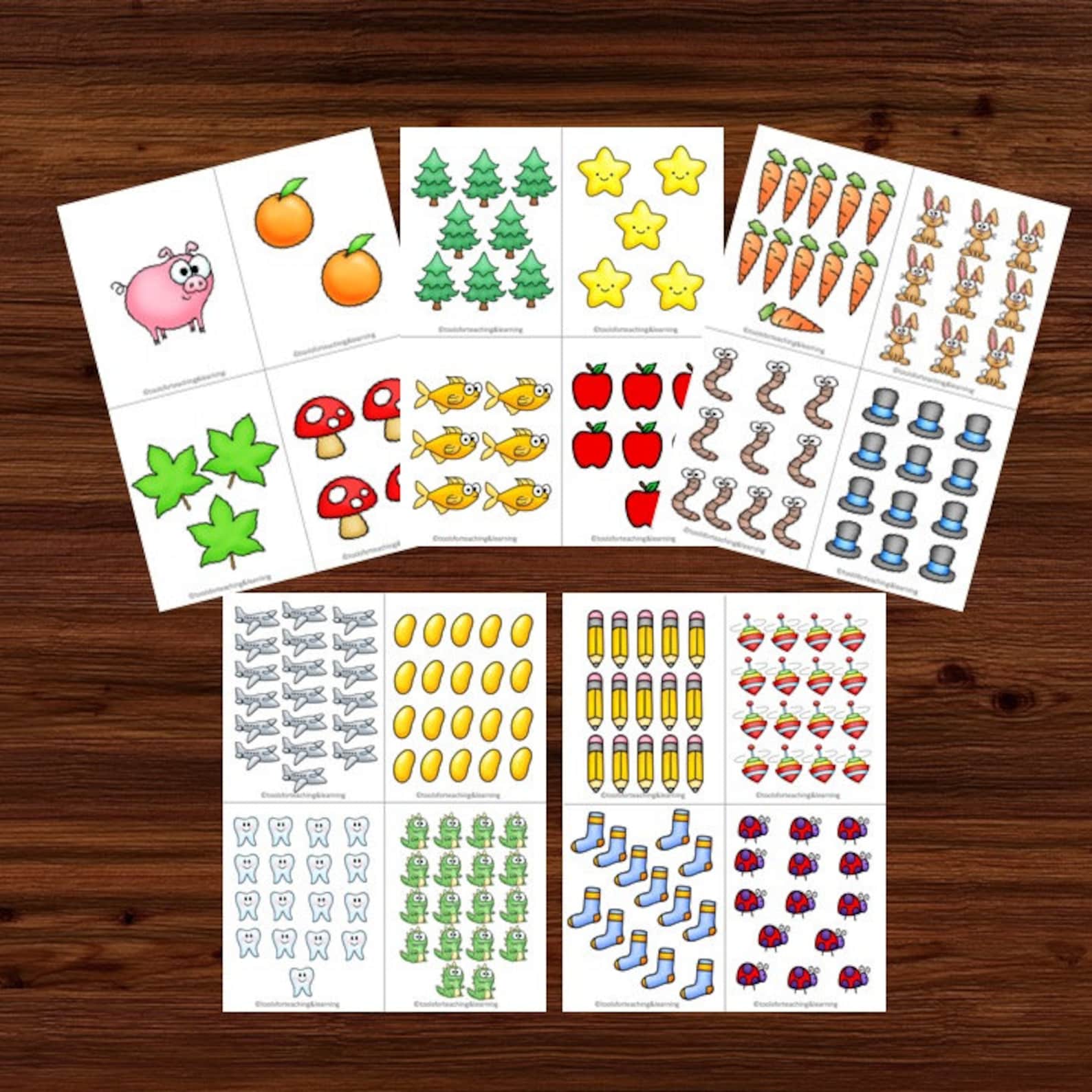 Number 1-20 Cards - Etsy