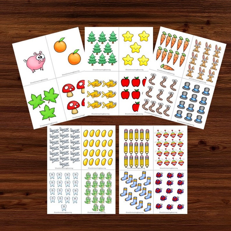 Number 1-20 Cards - Etsy