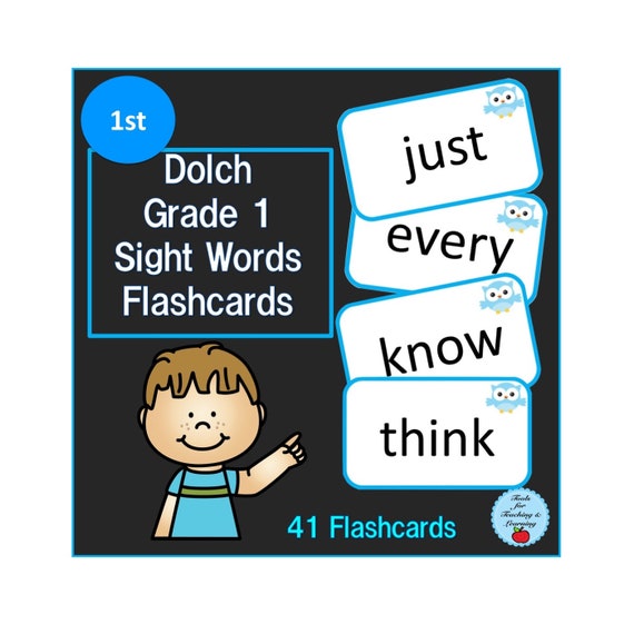 Dolch Grade 1 Sight Words Flashcards | Etsy