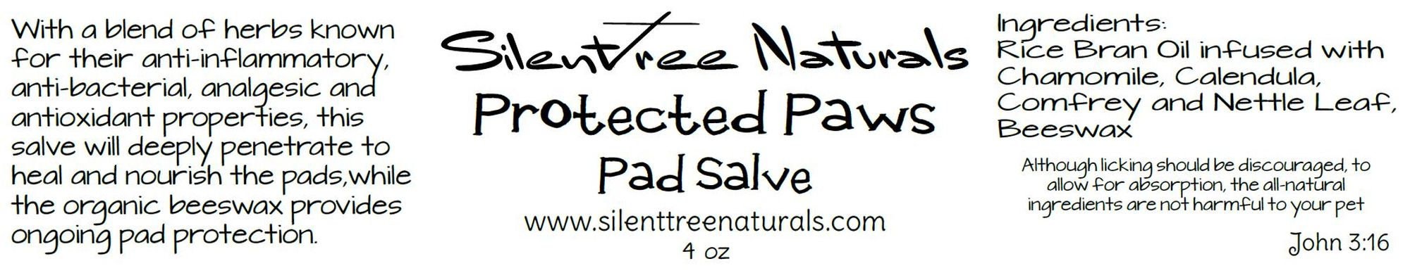 Protected Paws Pad Salve 4 Oz-natural Pet Care, Paw Salve for Dogs ...