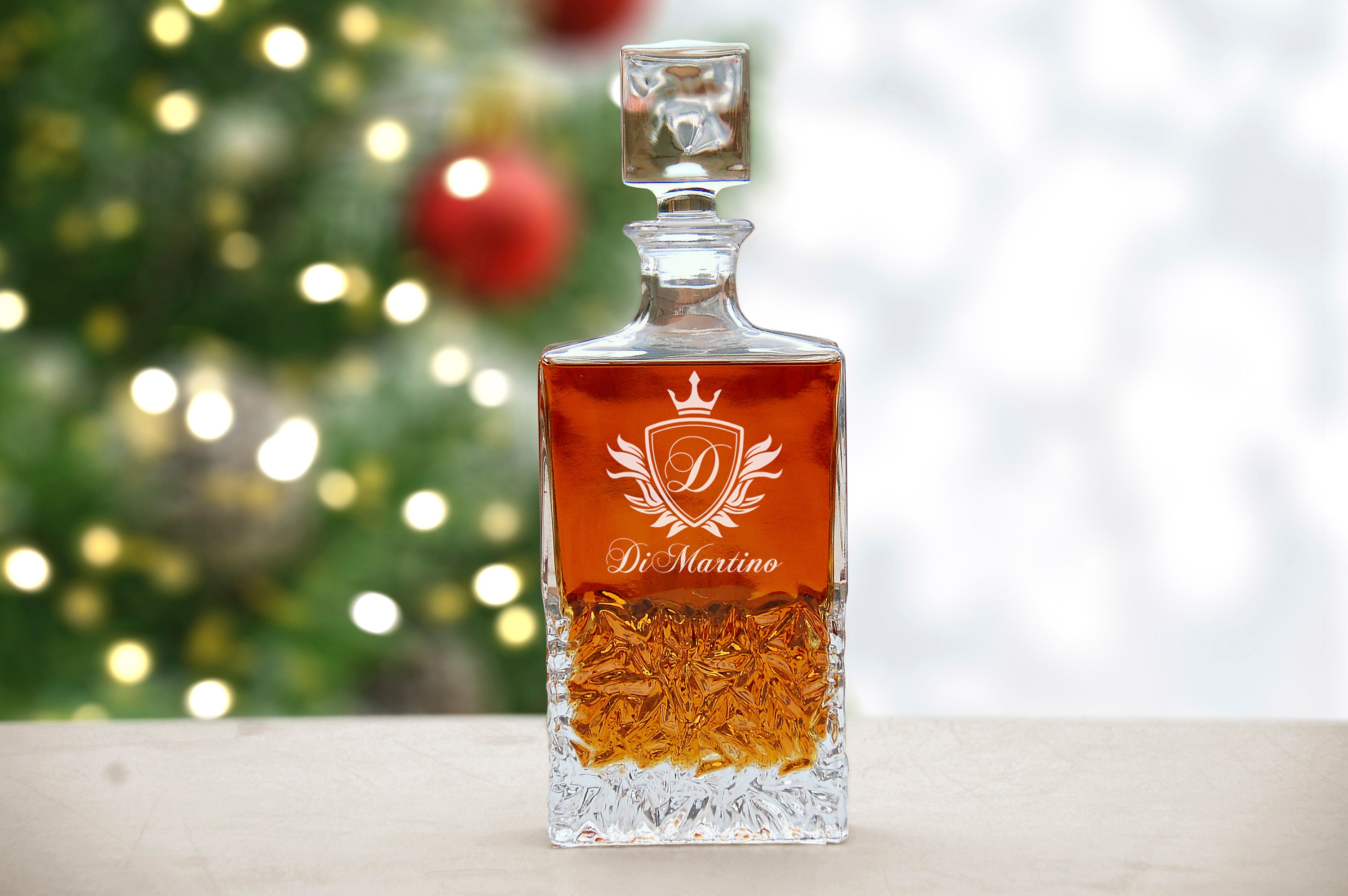 Custom Engraved Whiskey Decanter Set 5 Pcs Personalized | Etsy