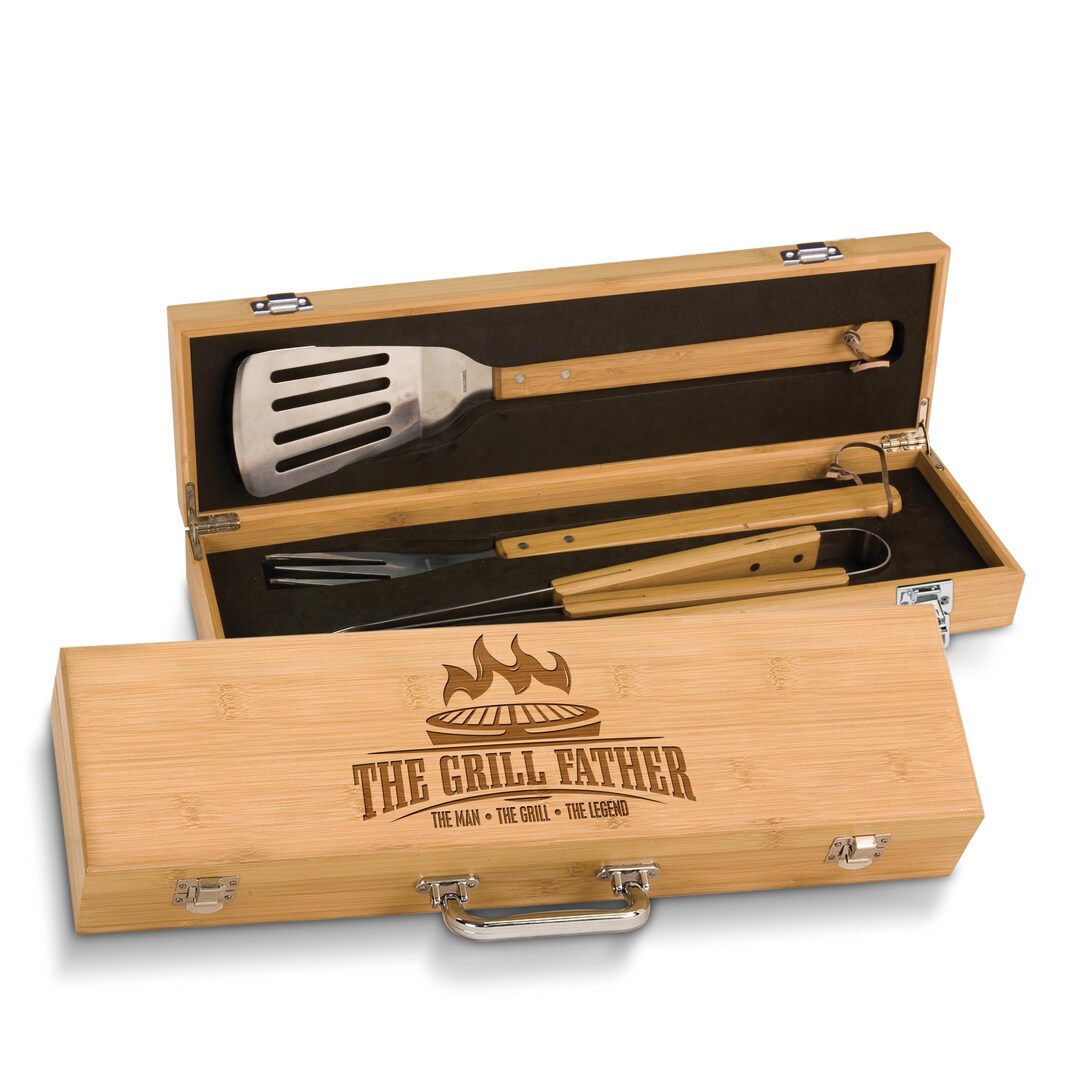 Monogrammed Tool Set,bbq Father Tool Set Personalized Elegance ...