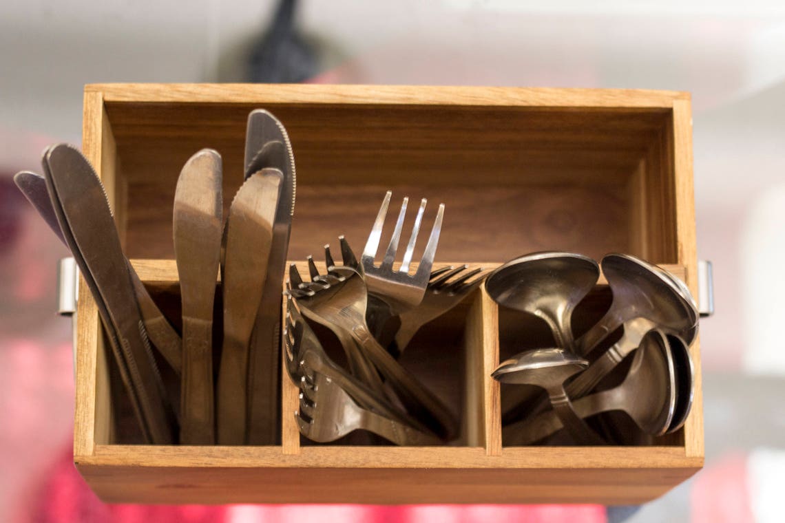 Customize Name Silverware Caddy Kitchen Utensil | Etsy