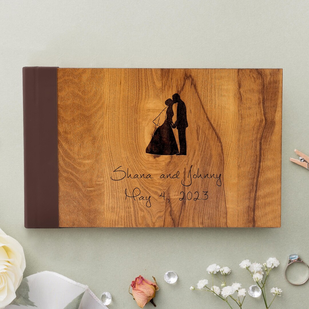 Personalized Wedding Guest Book, Customized Guestbook Registry Sign-in ...