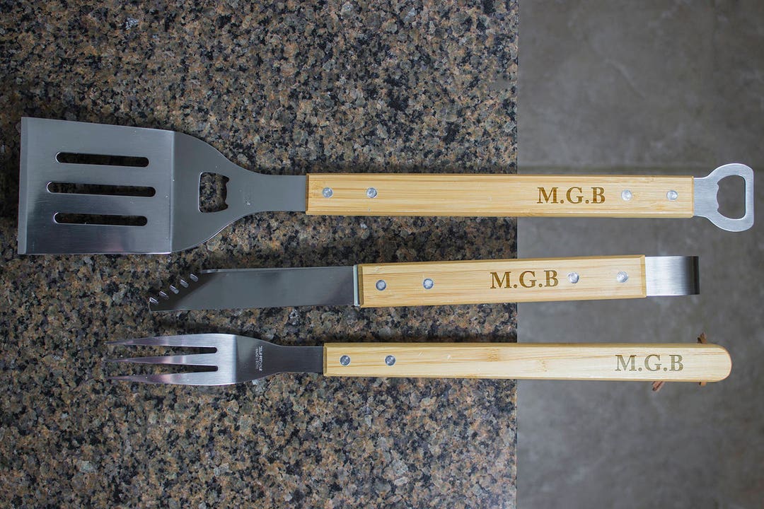 Personalized BBQ Set, Personalized BBQ Tool Set, Unique BBQ Grill Set ...