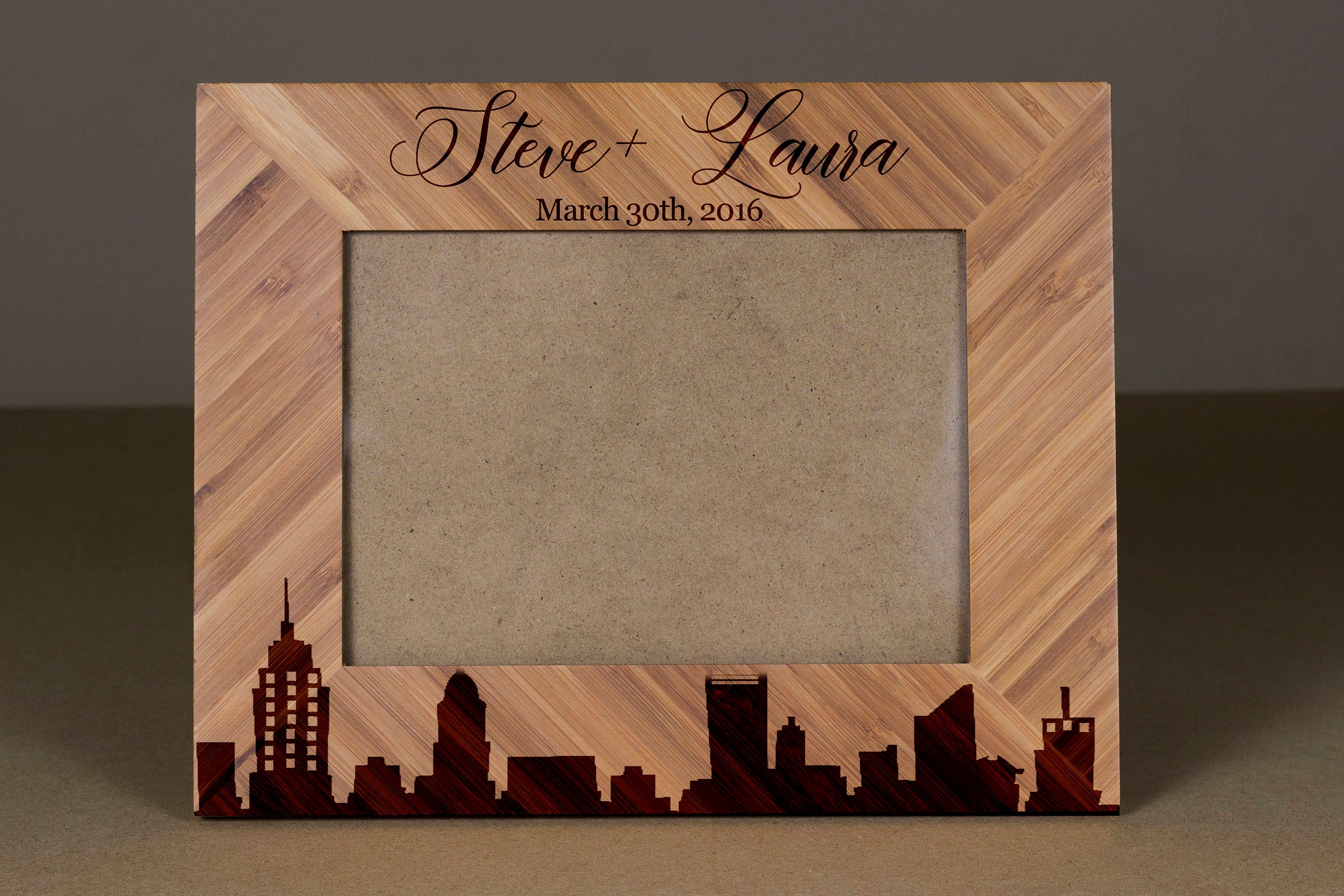 Couple Custom Picture Frame, Engraved Photo Frame, Wooden Photo Frame ...