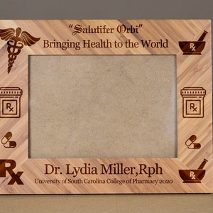 Pharmacy Graduate Picture Frame Engraved Photo Framewooden - Etsy