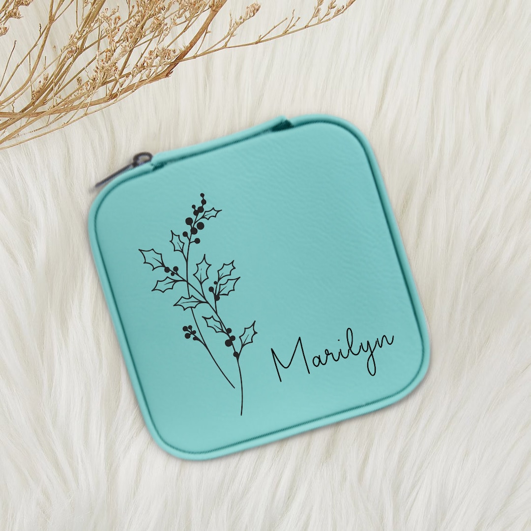 Birth Flower Jewelry Box, Birth Month Gift, Personalized Birthday Gift ...