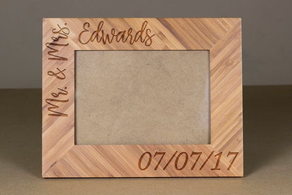 Custom Picture Frame Engraved Photo Frame Wooden Photo | Etsy