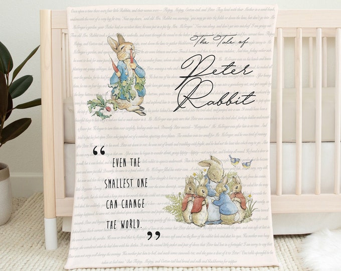 Peter Rabbit Baby Blanket, Peter Rabbit Nursery Baby Gift, Peter Rabbit ...