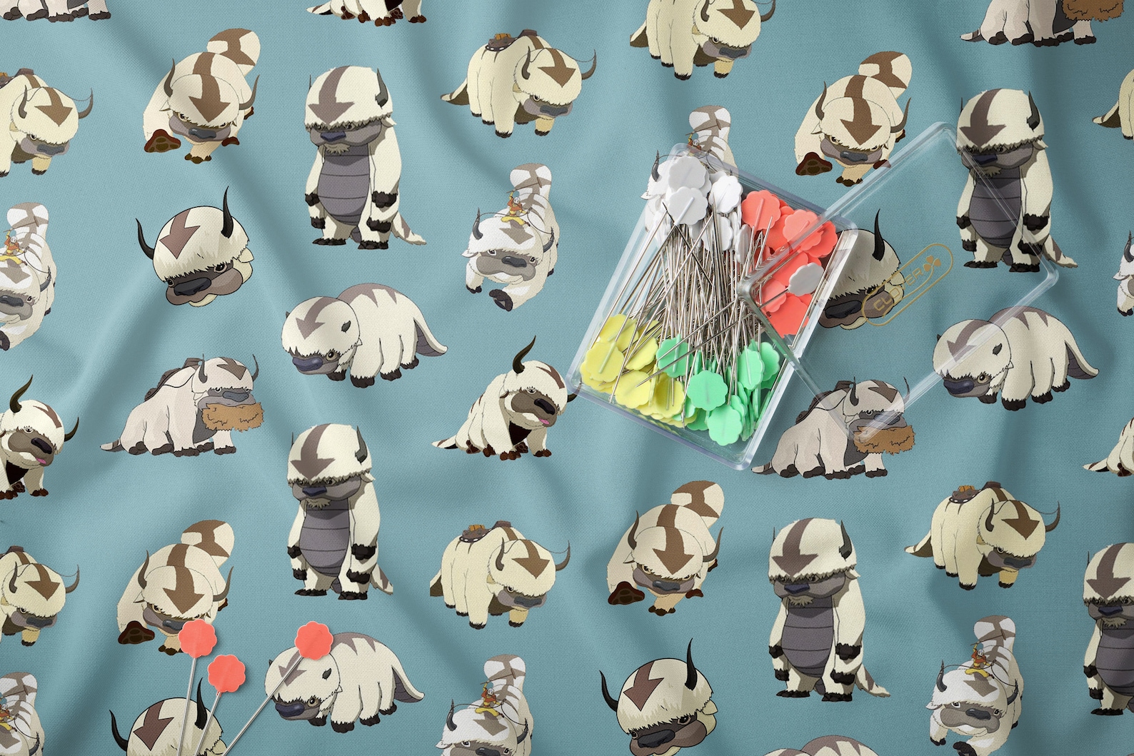 Avatar the Last Airbender Fabric Appa Fabric by the Yard - Etsy