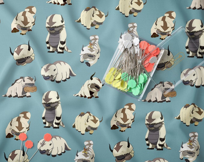 Avatar the Last Airbender Fabric, Appa Fabric by the Yard, Avatar ...
