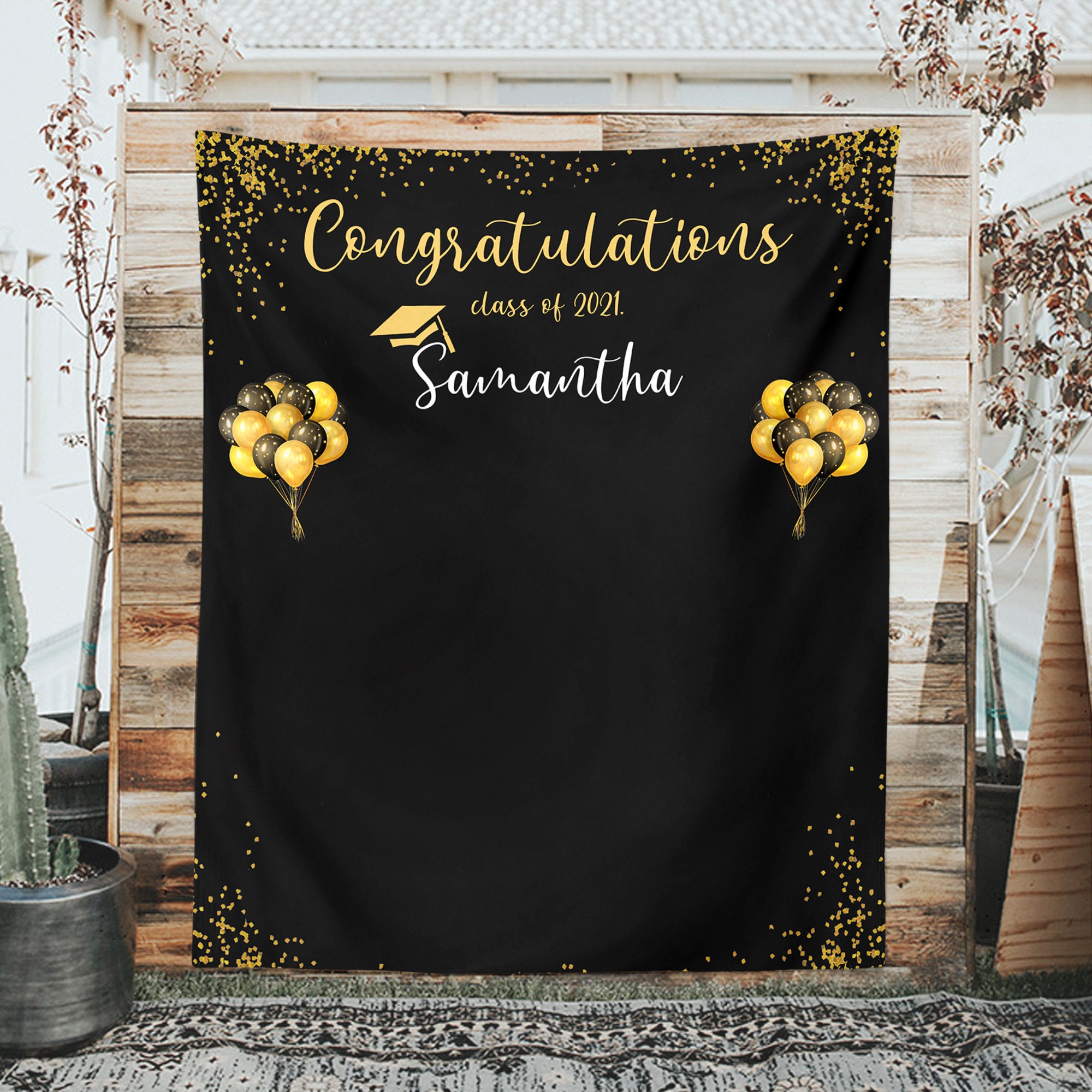 Personalized Graduation Backdrop Custom College Celebration | Etsy