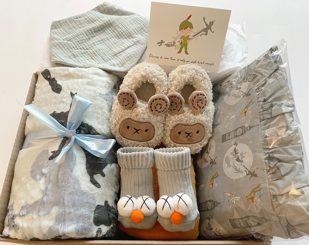 Newborn Gift Set, Baby Shower Gift Box, Peter Pan Nursery Baby Gift ...