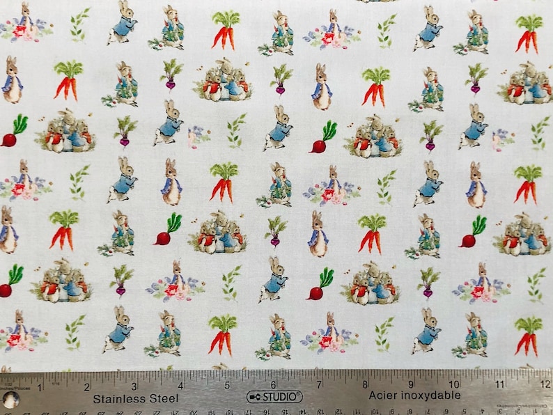 Peter Rabbit Fabric Beatrix Potter Fabric Fabric by the Yard - Etsy UK