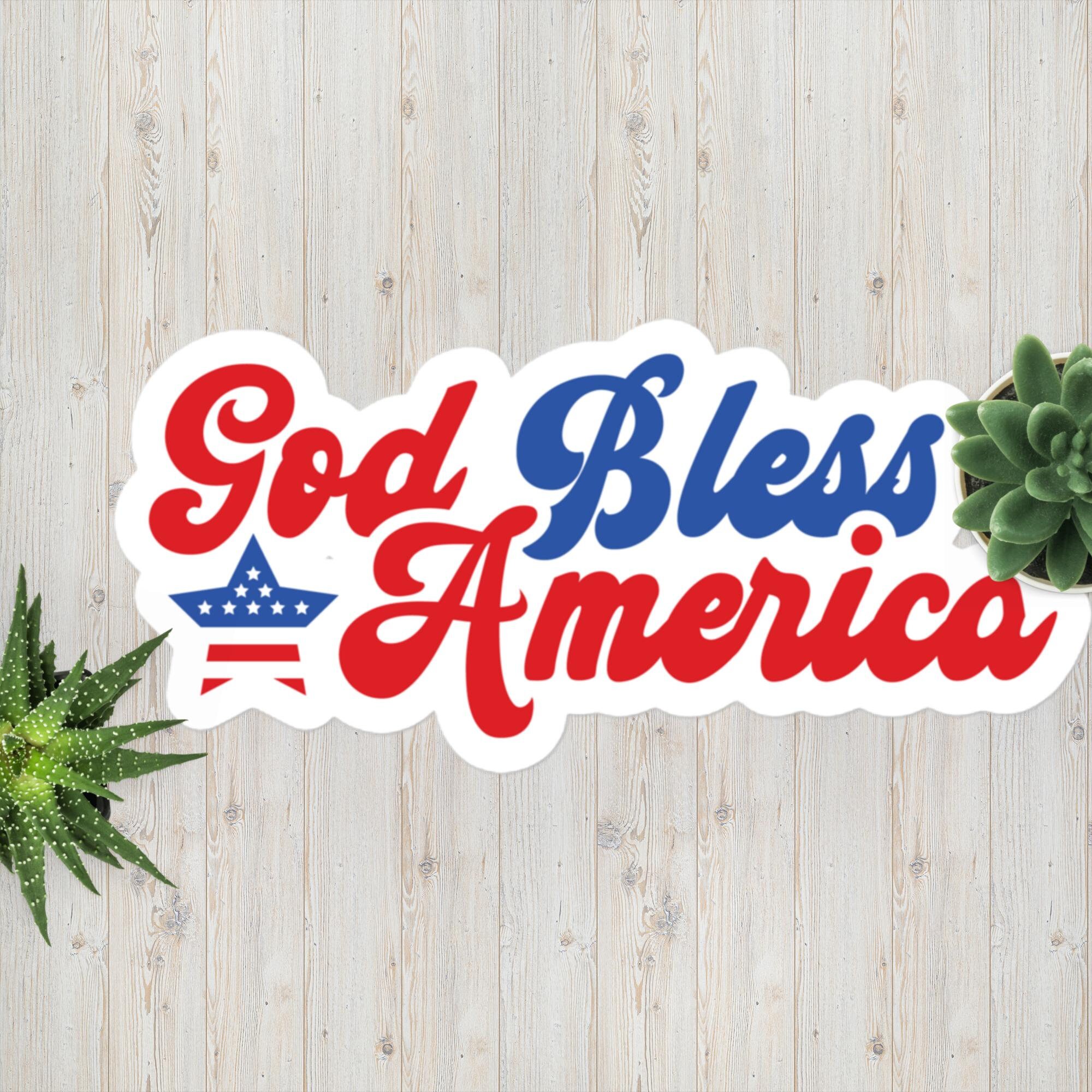 God Bless America Sticker, 4th Of July Sticker, Memorial Day Sticker ...