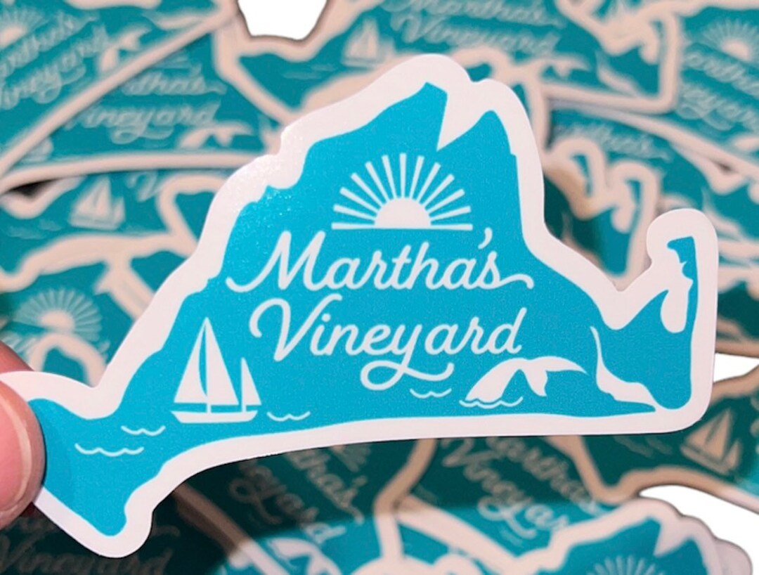 Marthas Vineyard Sticker, Sticker, Weatherproof Sticker, Vinyl Sticker ...