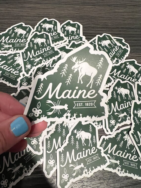 Maine Sticker Sticker Weatherproof Sticker Vinyl Sticker - Etsy