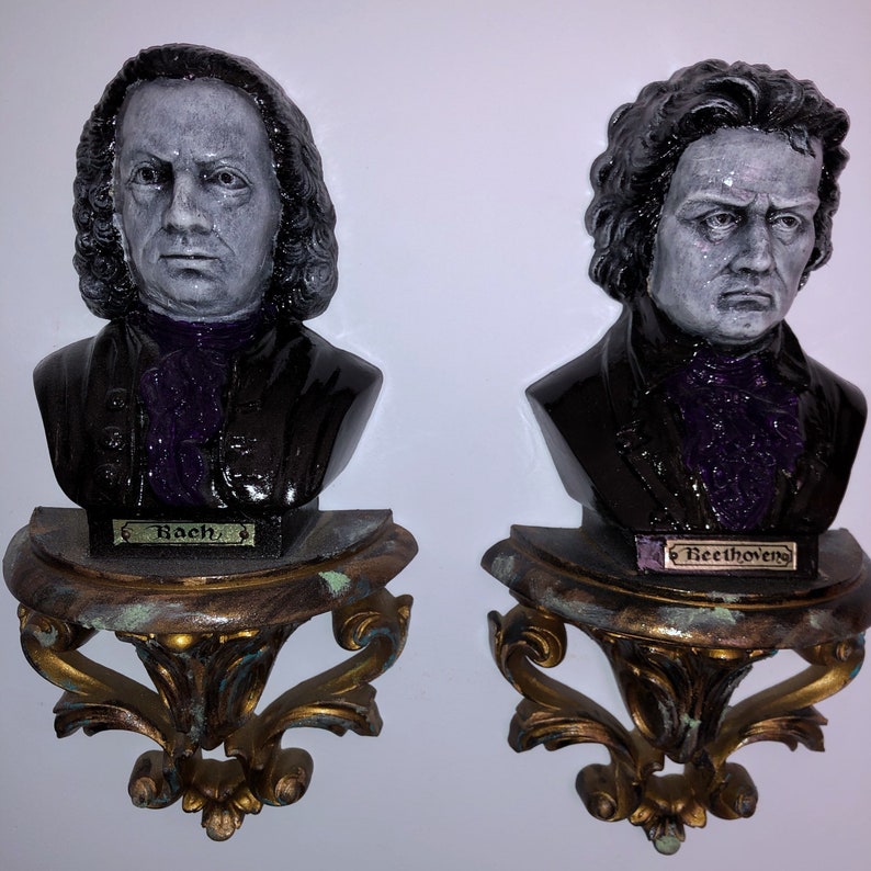 Mozart & Bach Ghost Busts Creepy Scary Horror OOAK - Etsy