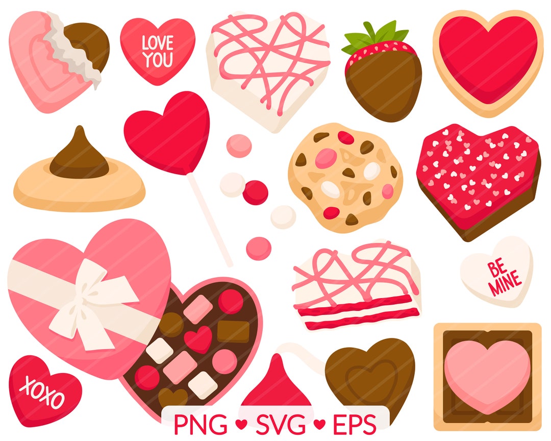 Valentine Treat Clipart SVG, PNG, EPS Images Valentine's Day Cake ...