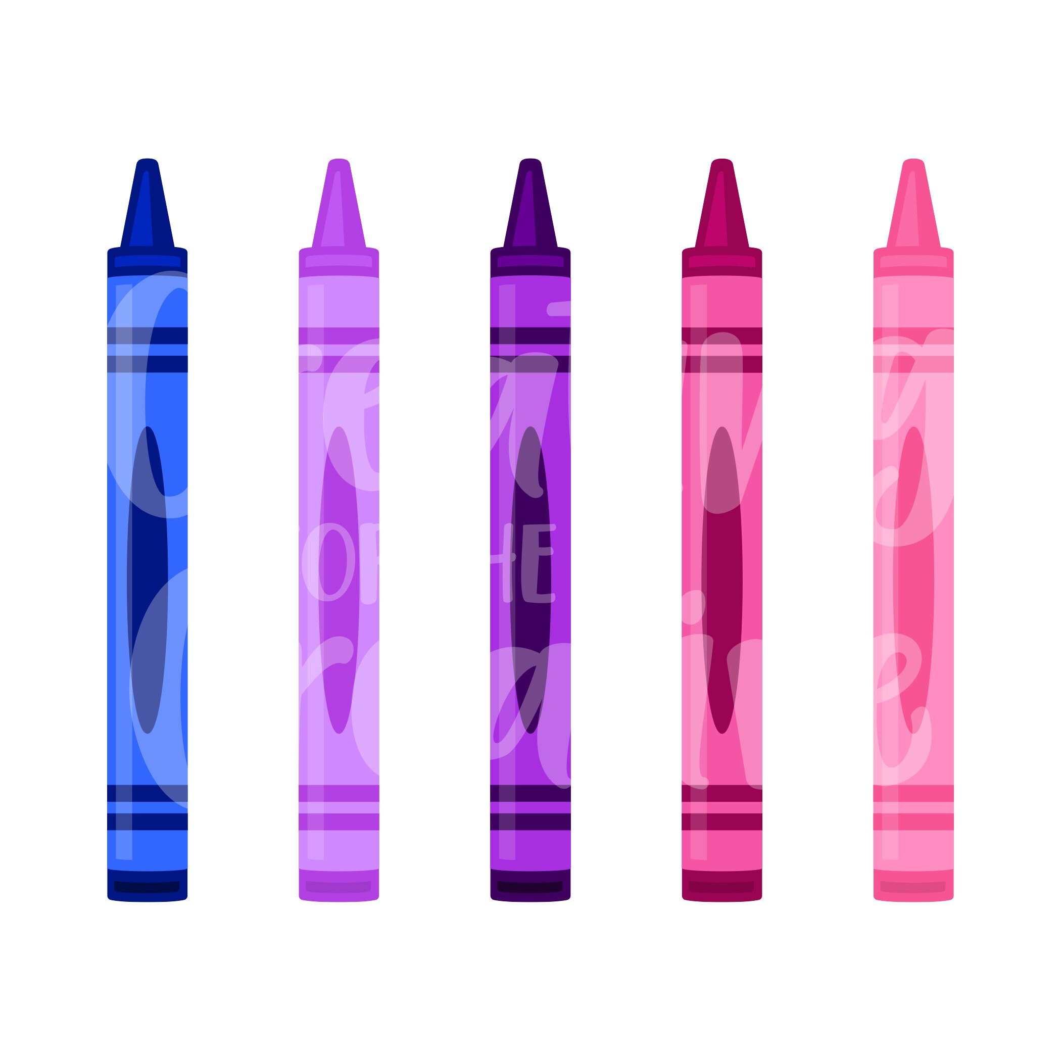 Crayon Clipart - Art Supplies Kiddie Children's Back to School Teacher ...