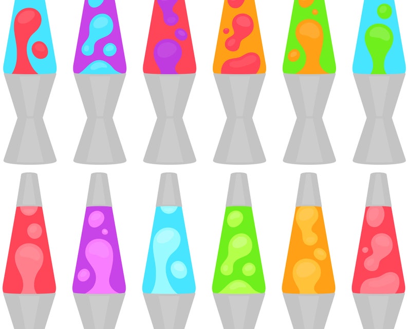 Lava Lamp Clipart Retro Hippie 70's Groovy Lava Lamps | Etsy