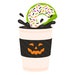 Halloween Coffee Donut PNG Clipart Spooky Doughnut Ghost Bat Spider ...
