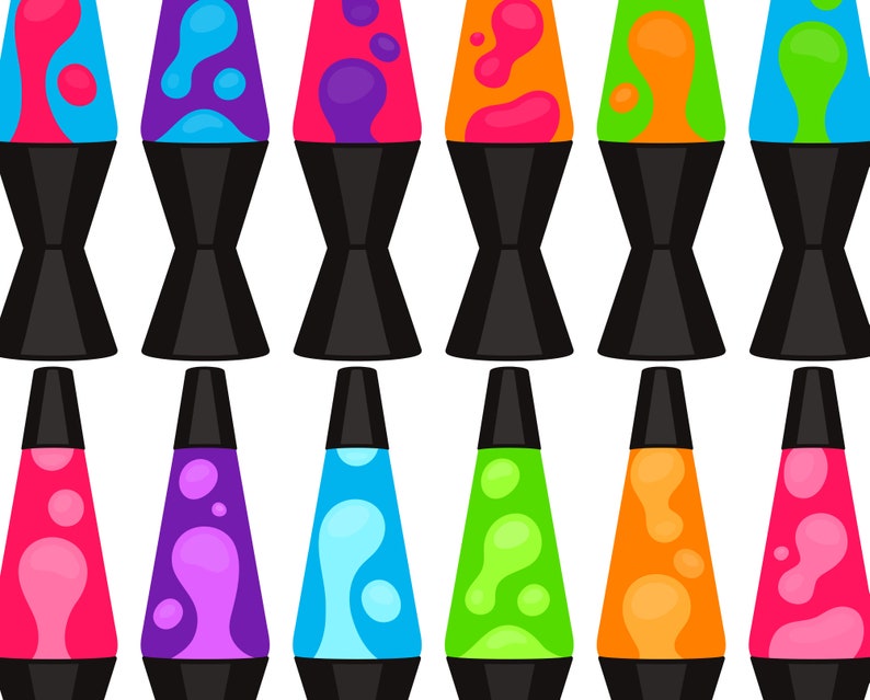 Lava Lamp Clipart Retro Hippie 70's Groovy Lava Lamps - Etsy Canada
