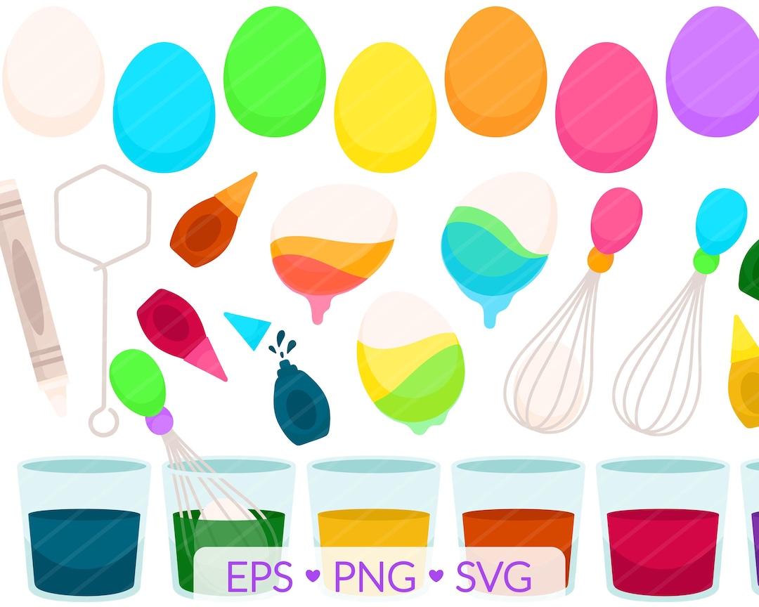 Easter Egg Coloring Clipart - SVG, PNG, EPS Images - Spring Easter ...
