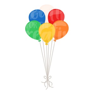 Rainbow Balloon Clipart Balloon Animal Clip Art Birthday - Etsy