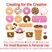 Donut & Coffee Clipart – Breakfast Cafe Frappe Digital Images ...