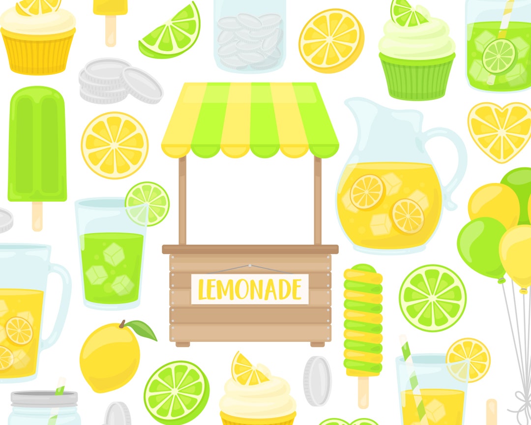 Lemonade Stand Clipart, Lime Clip Art, Spring Clipart, Summer Clip Art ...