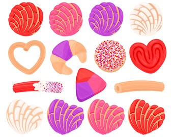 Pan Dulce PNG Clipart Clip Art de Panadería Mexicana Concha - Etsy México