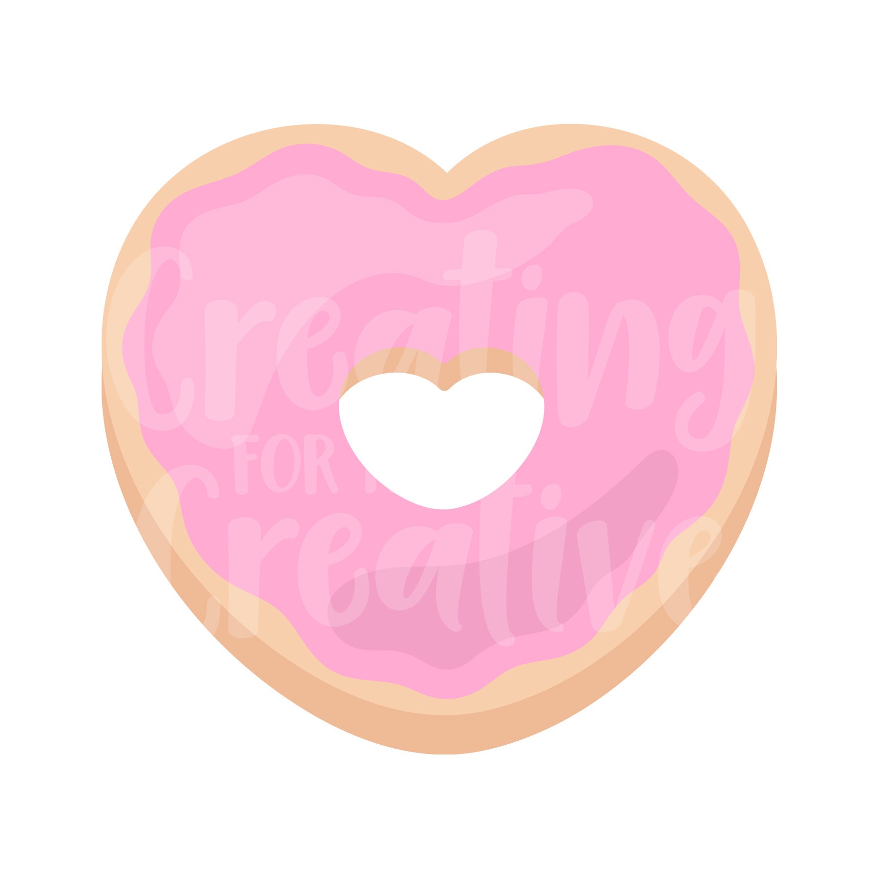 Conversation Heart Donut Clipart Valentine's Day Cake - Etsy
