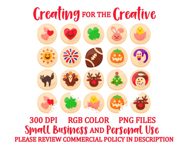 Holiday Sugar Cookie PNG Clipart - Halloween Christmas Easter Valentine ...