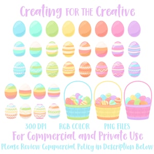 Pastel Easter Egg Clipart, Easter Basket With Colored Egg Clip Art ...