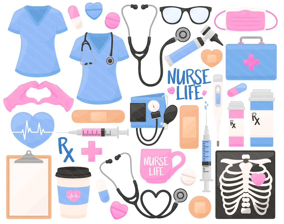 Blue & Pink Nurse PNG Clipart - Hospital Doctor Scrubs Stethoscope Clip ...