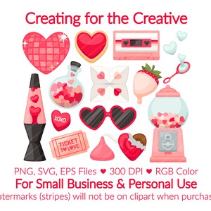 Valentine's Day Item Clipart - SVG, PNG, EPS Images - Love Potion ...