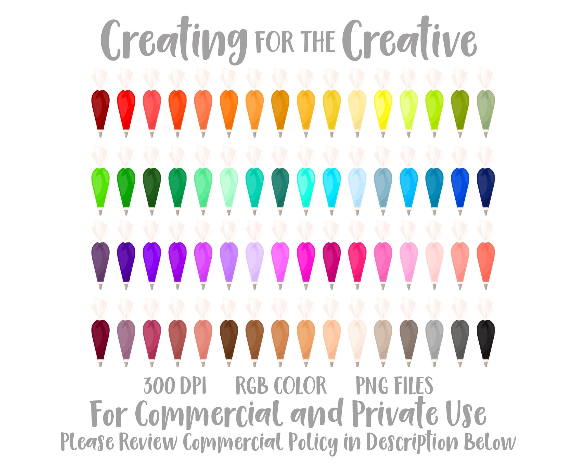 Icing Bag Clipart Cake Decorating Icing Clip Art Frosting | Etsy